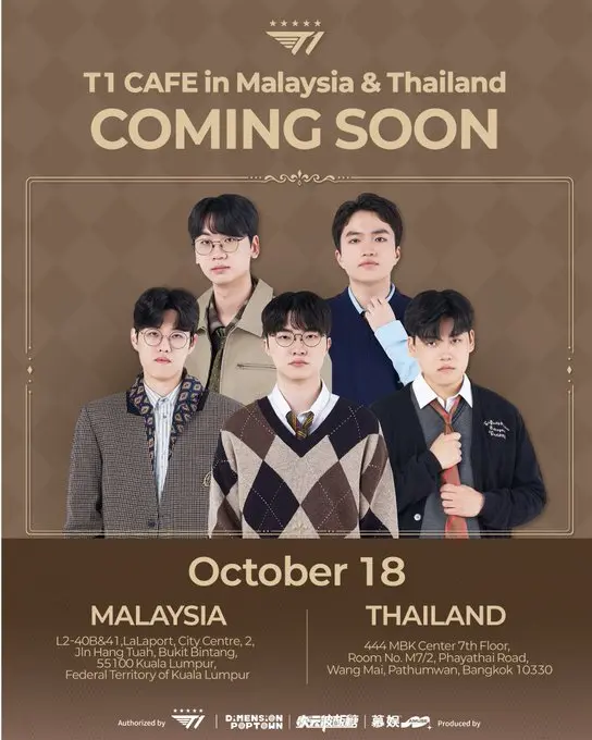 T1 Opens Pop-Up Cafes in Malaysia and Thailand This October - Shane the ...