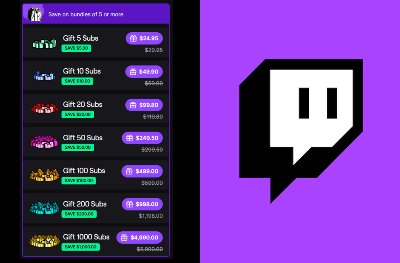 Twitch Now Lets Fans Gift 1,000 Subs at Once - Shane the Gamer